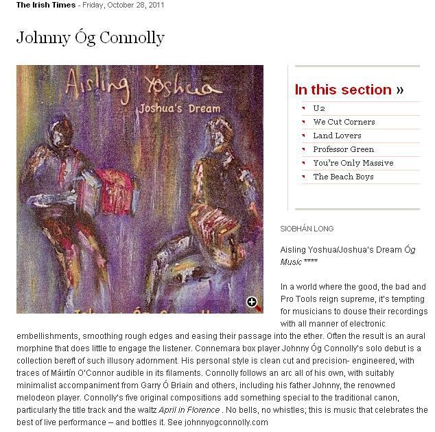 Aisling Joshua – Joshua’s Dream – Johnny Óg Connolly